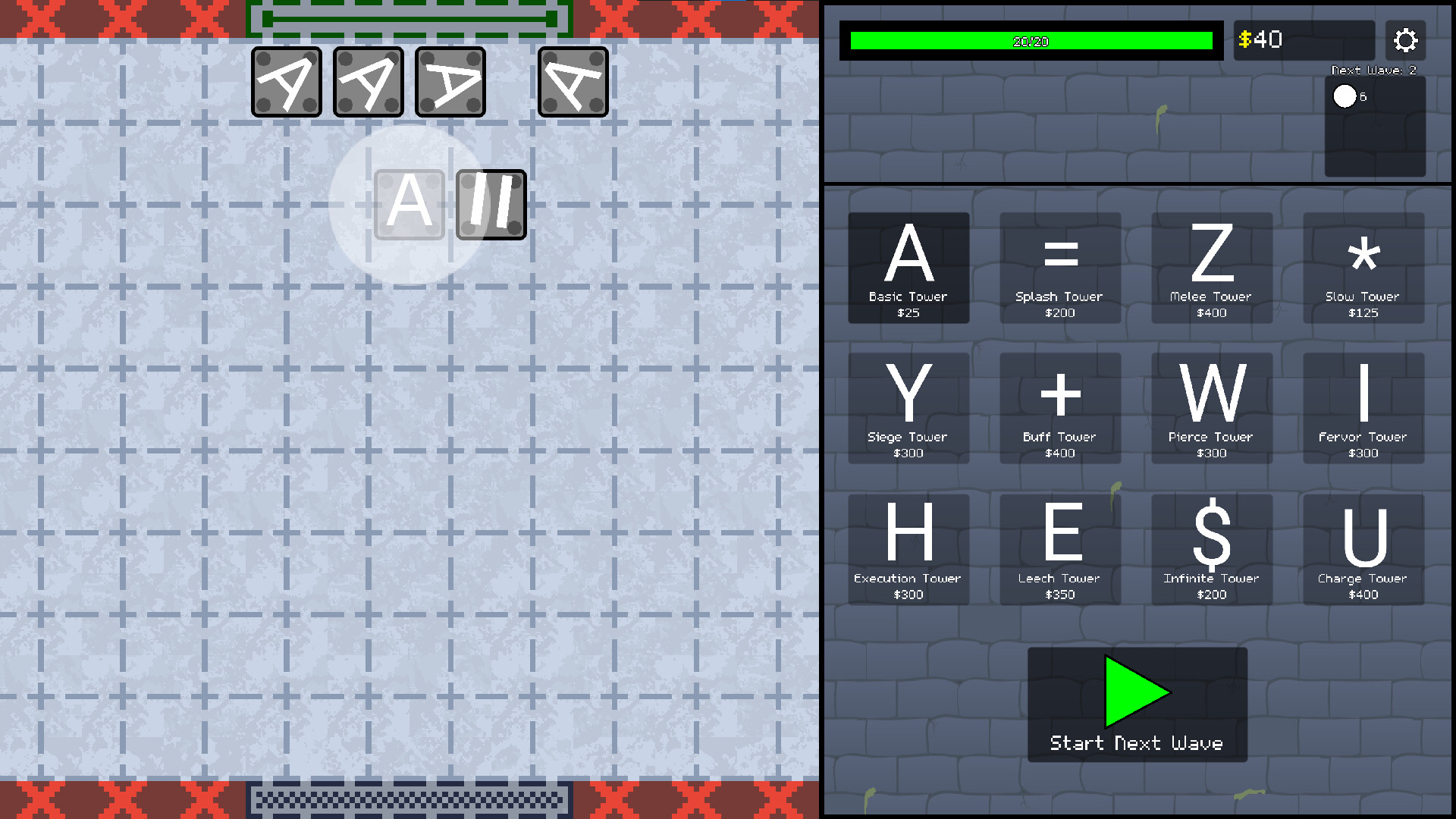 ASCII Tower Defense | indienova GameDB 游戏库